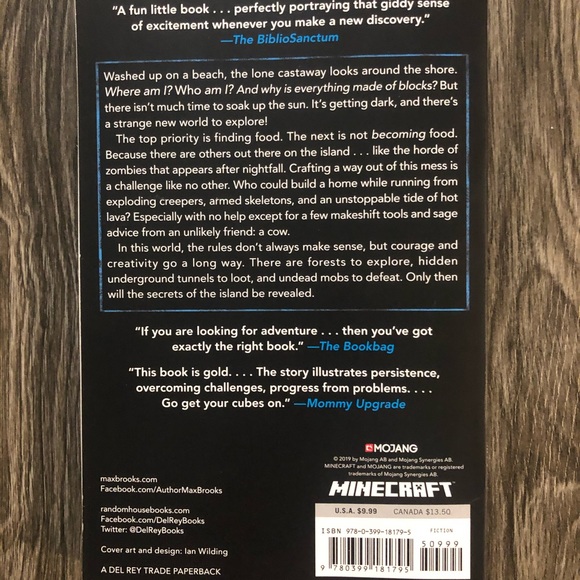 Other | Mojang Minecraft The Island Book By Max Brooks | Poshmark